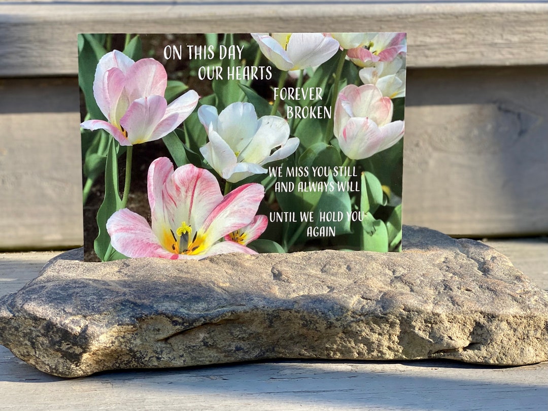 Angelversary Card for Loss of Loved One in Heaven for Cemeteries ...