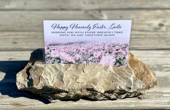 Easter in Heaven Waterproof Memorial Card Beautiful Cemetery | Etsy