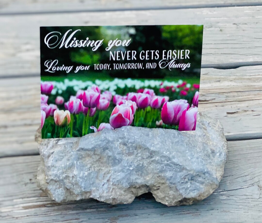 Missing You in Heaven Waterproof Greeting Card for Cemetery or Memorial ...