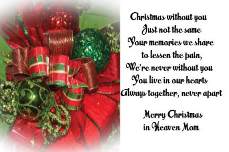 Christmas in Heaven Memorial Card – Waterproof Grave Decoration ...