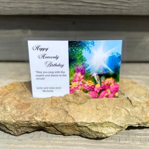 New! Hummingbird Waterproof Memorial Card! Beautiful Garden or Cemetery ...