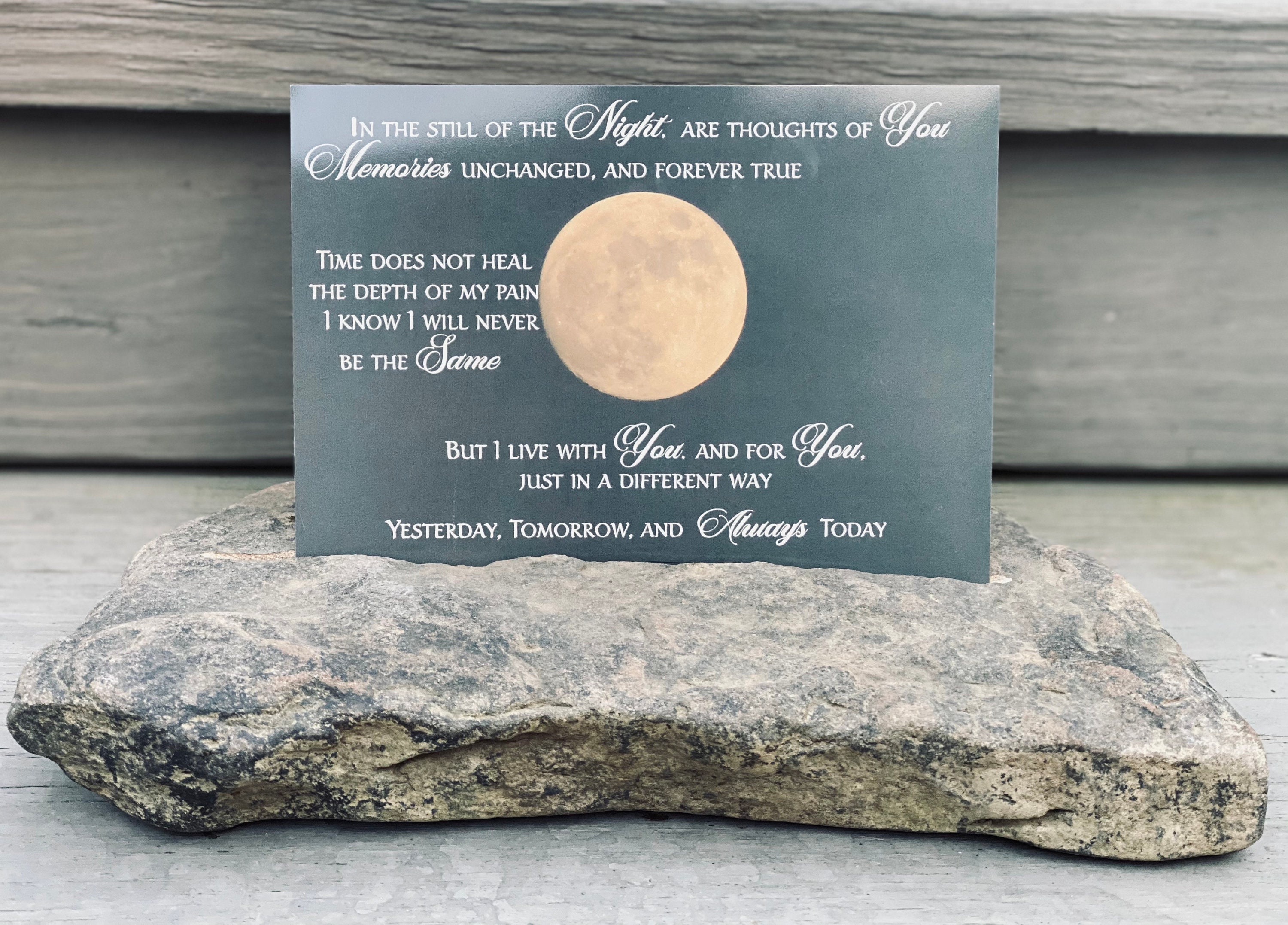 Waterproof Card for Memorial Sites Cemeteries and Gardens | Etsy