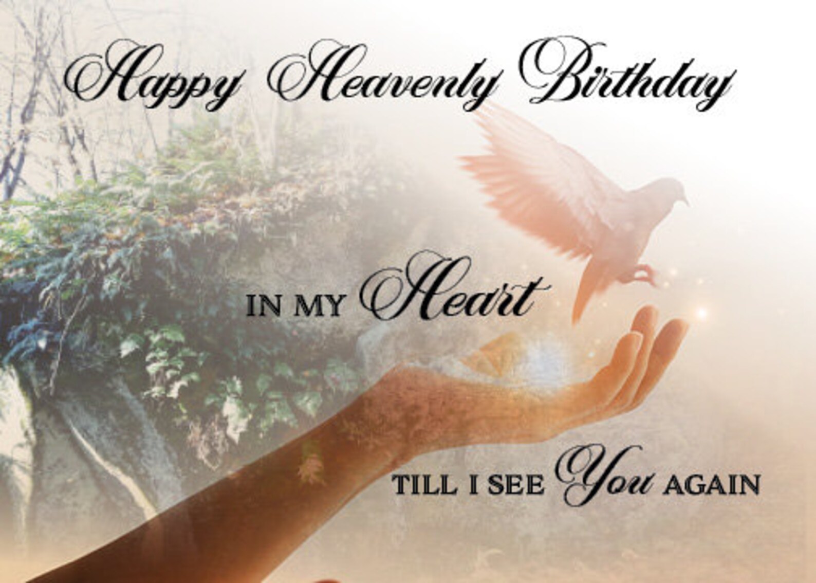 Birthday in Heaven Waterproof Card for Cemetery or Memorial - Etsy