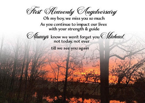 Angelversary Card for Memorial Sites and Gardens | Etsy