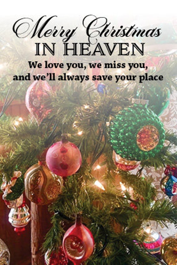 Christmas in Heaven handmade card for cemeteries and memorial | Etsy