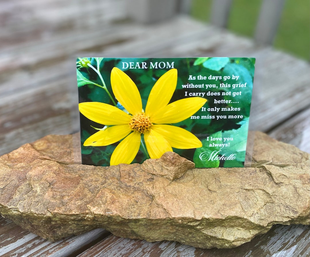 Waterproof Memorial Card: Cemetery Garden Grave Marker - Etsy
