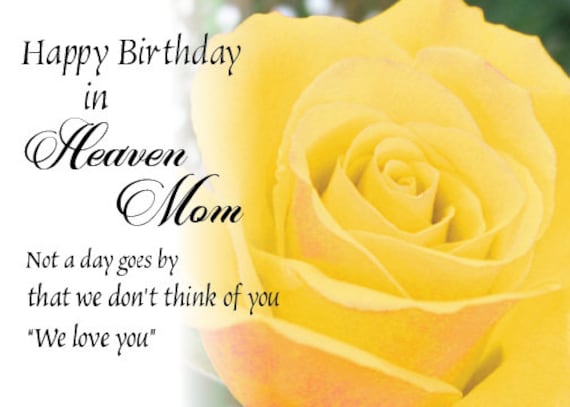 Heavenly Birthday memorial site card Beautiful accent for | Etsy