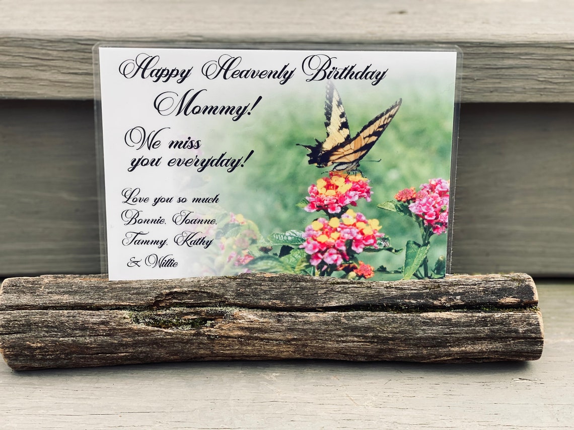 Happy Heavenly Birthday Butterfly Memorial Site Card - Etsy