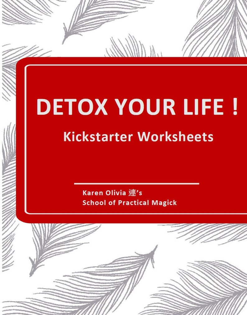 Detox Your Life Worksheet Set - Etsy
