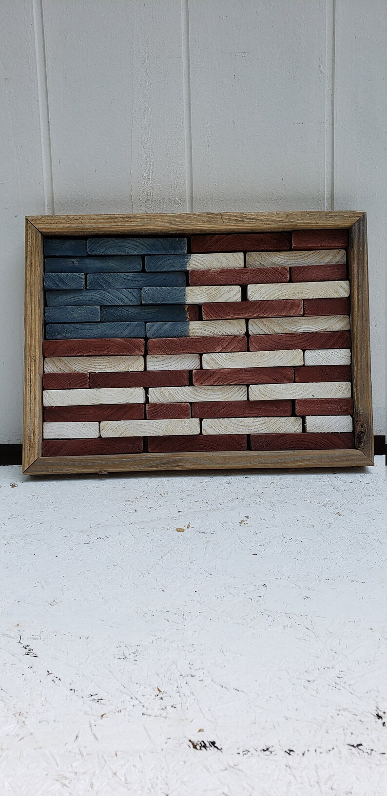 Framed Rustic Flag - Etsy