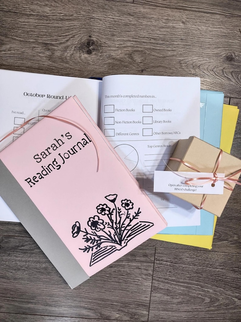 Personalized Reading Journal | 80+ Guided Pages for Readers | Hard ...