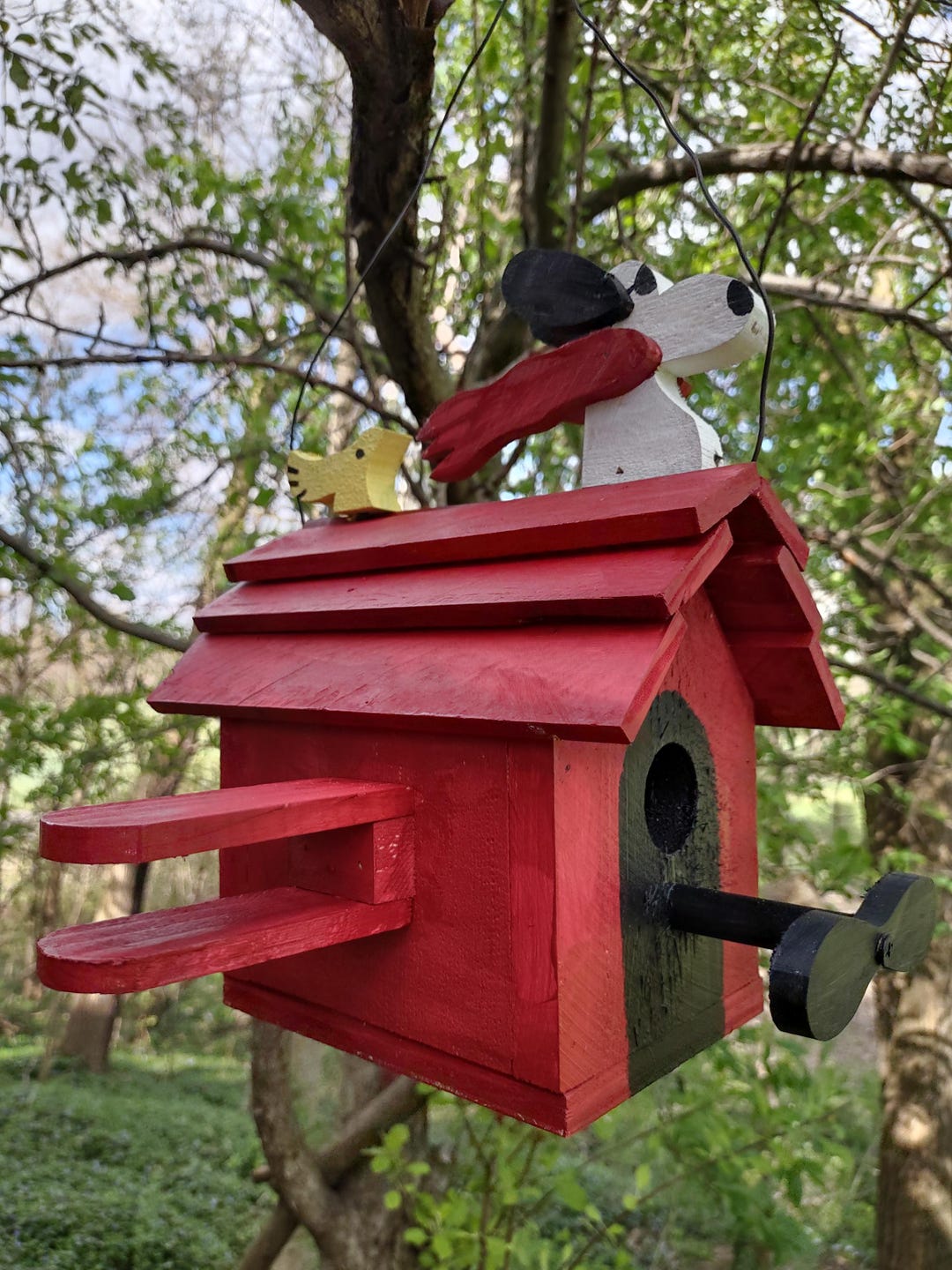 Snoopy Airplane Birdhouse for Wrens | "peanuts" Bird Box With "snoopy ...