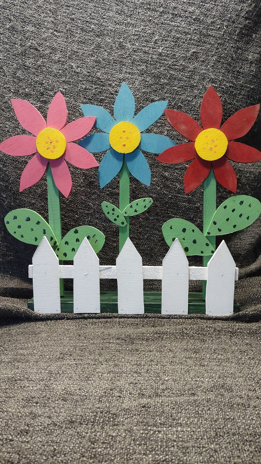 Wooden & Hand-painted Standing Spring/summer Flower Decor With - Etsy
