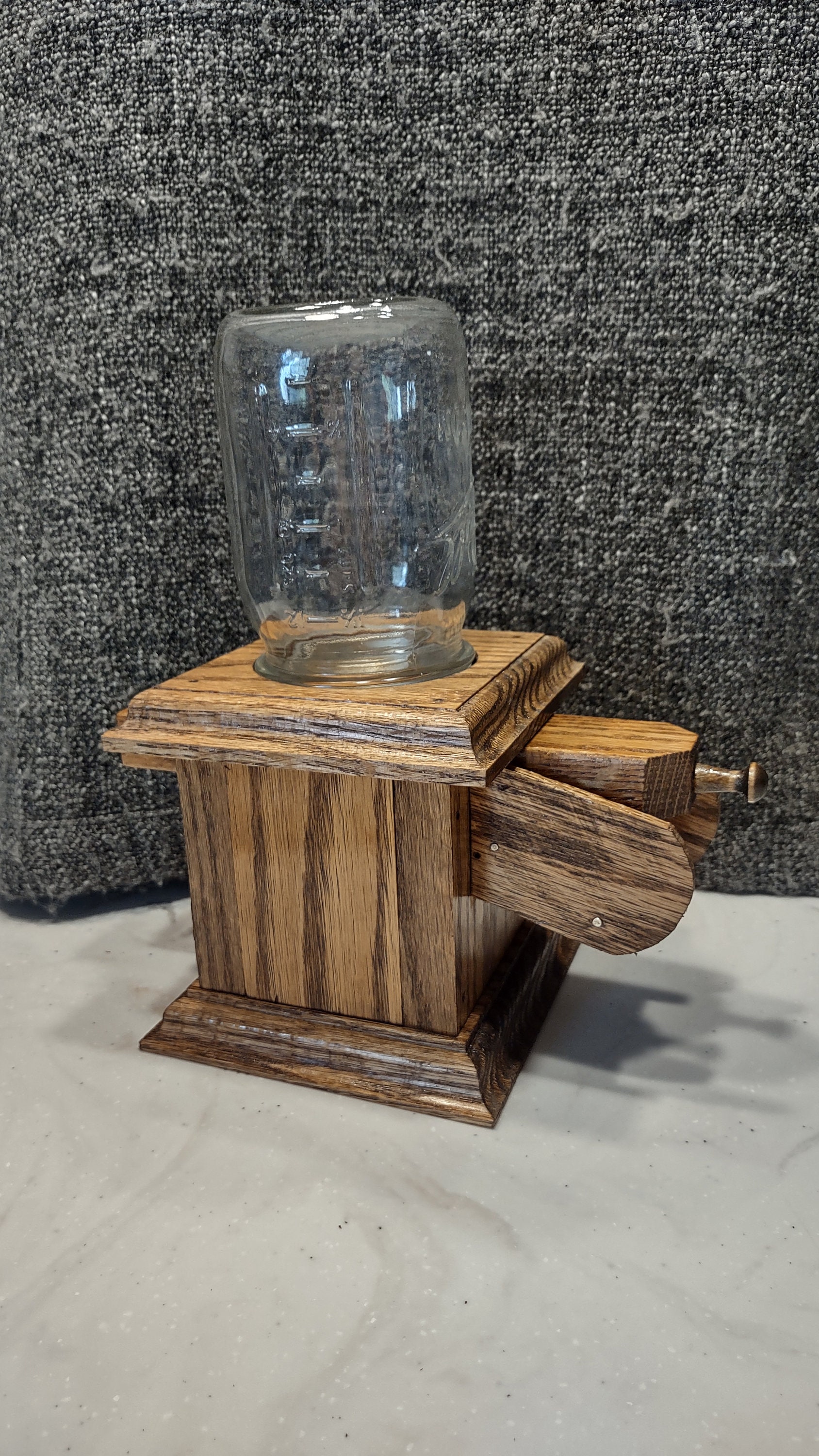 Mini Candy Dispenser Wood and Mason Jar Dispenser for M&ms - Etsy UK