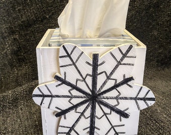 Snowflake Tissue Box - Etsy