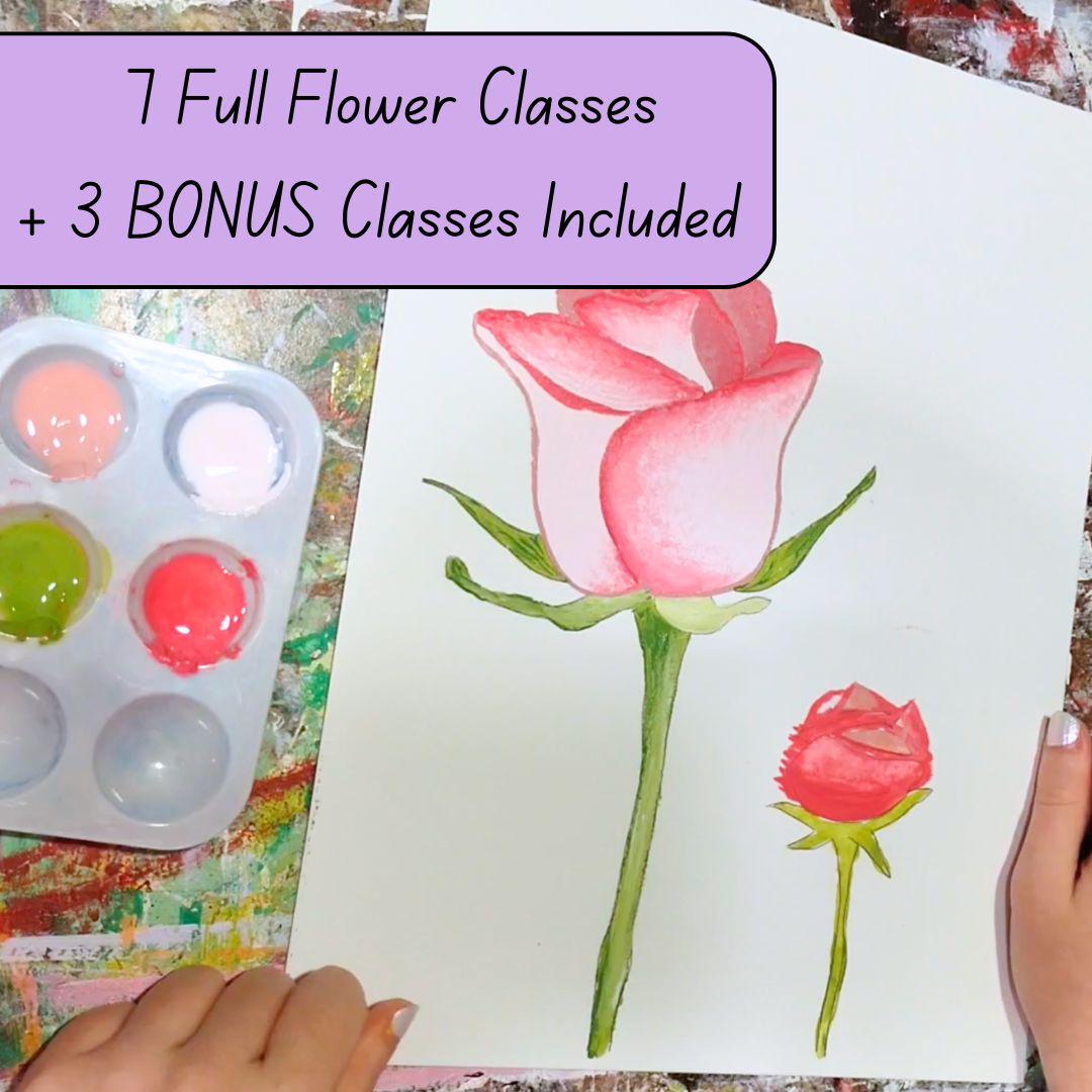 Acrylic/watercolor Painting Course for Beginners | Learn to Paint With ...