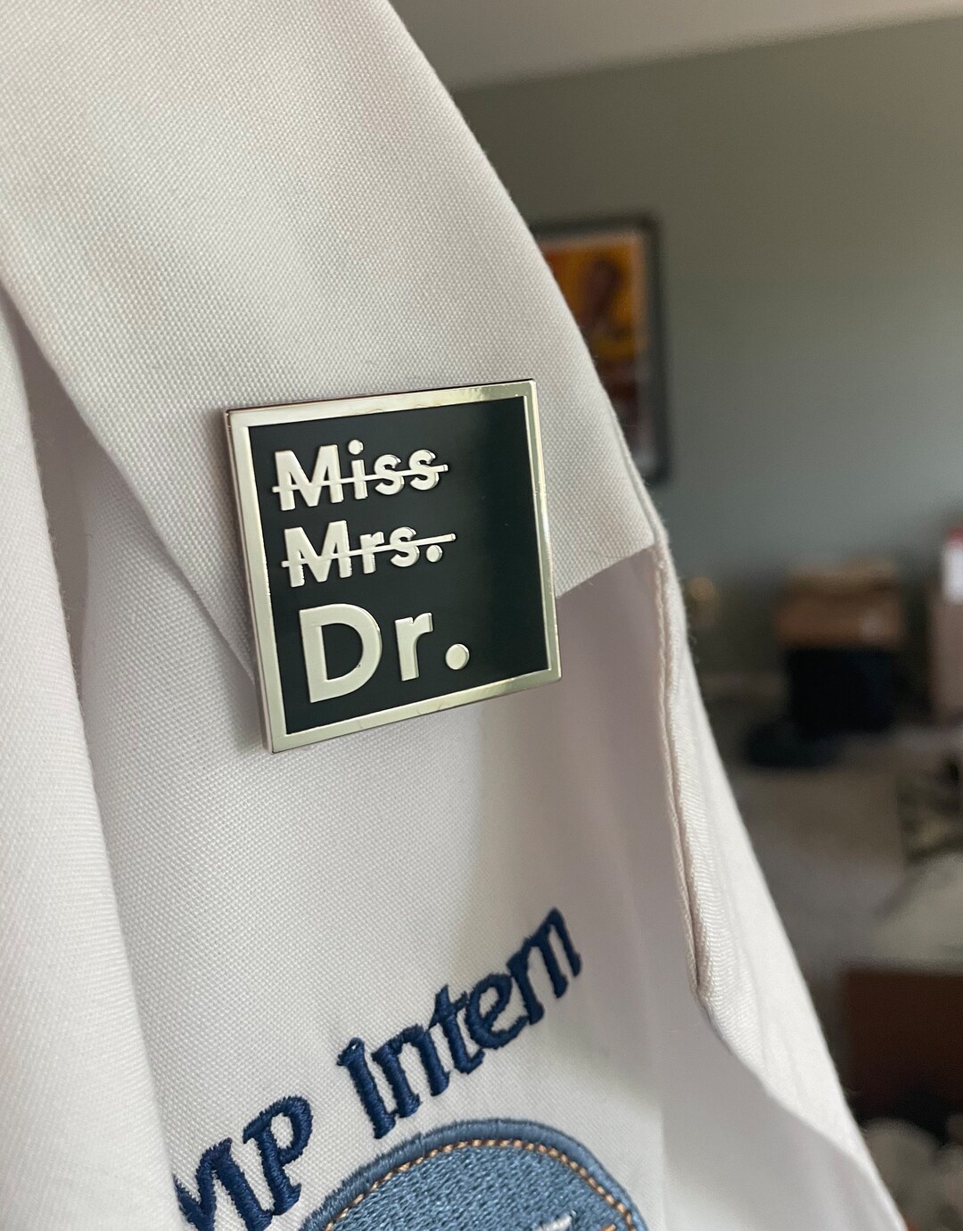 Black Hard Enamel Doctor Pin - Etsy