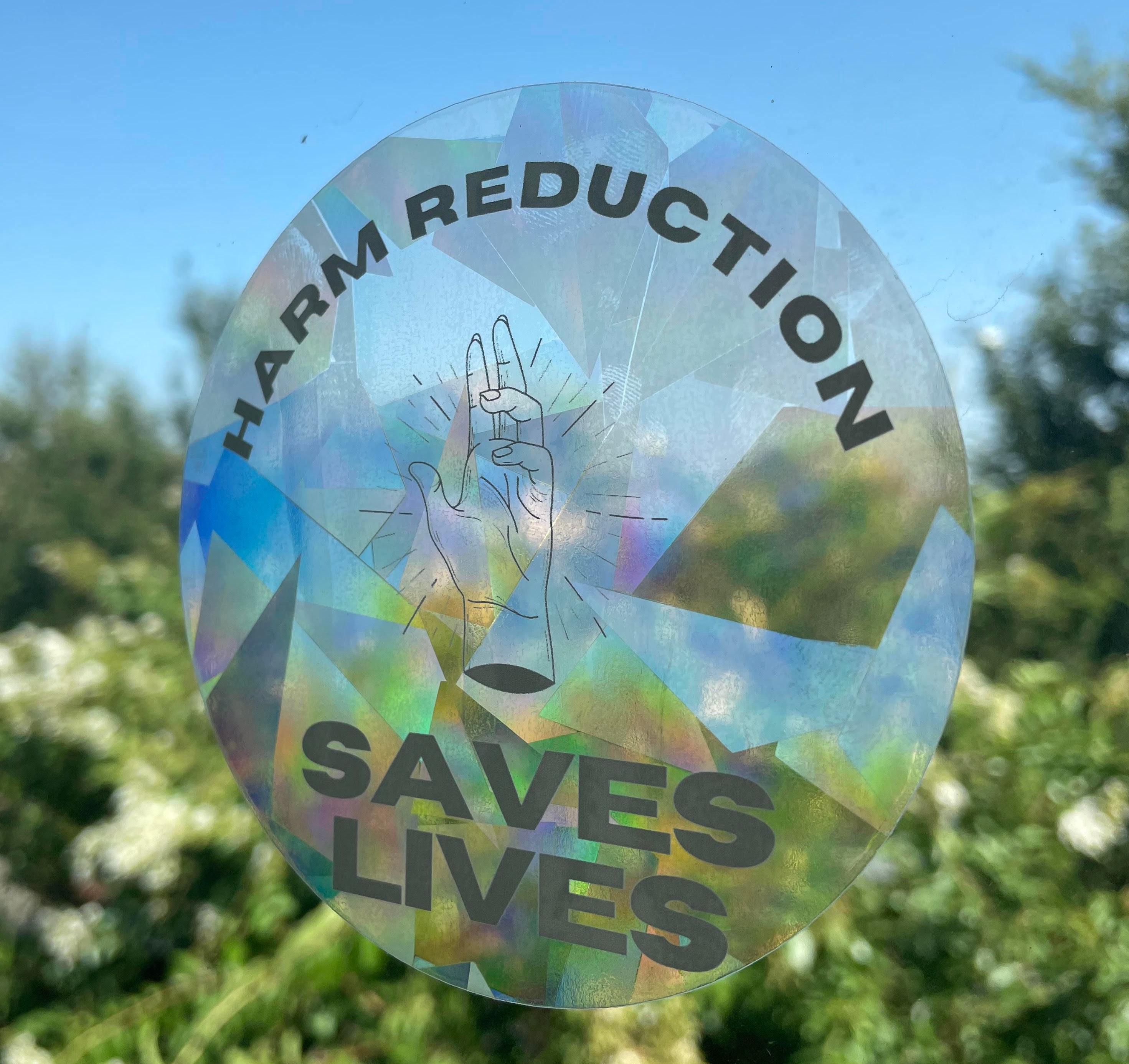 Harm Reduction Saves Lives Suncatcher Window Decal | Etsy
