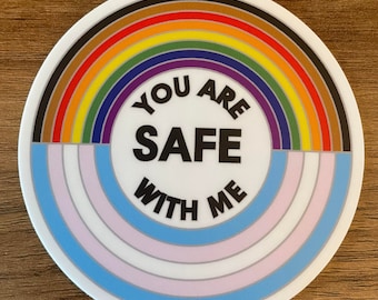 You Are Safe With Me // Enamel Pin // Pride - Etsy