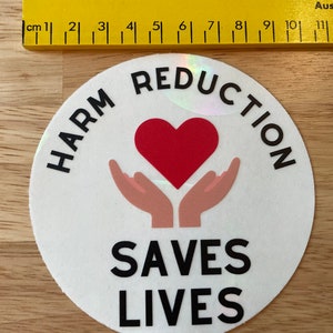 Harm Reduction Saves Lives Suncatcher Window Decal - Etsy
