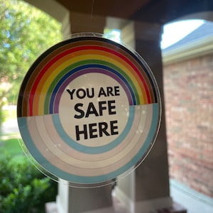 You Are Safe Here Window Sticker - Etsy