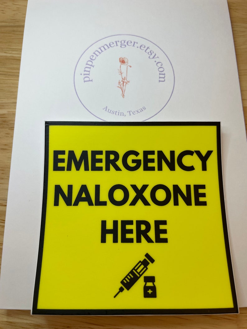 Emergency Naloxone Here Sticker - Etsy