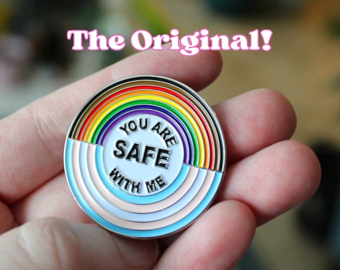 You Are Safe With Me // Enamel Pin // Pride - Etsy