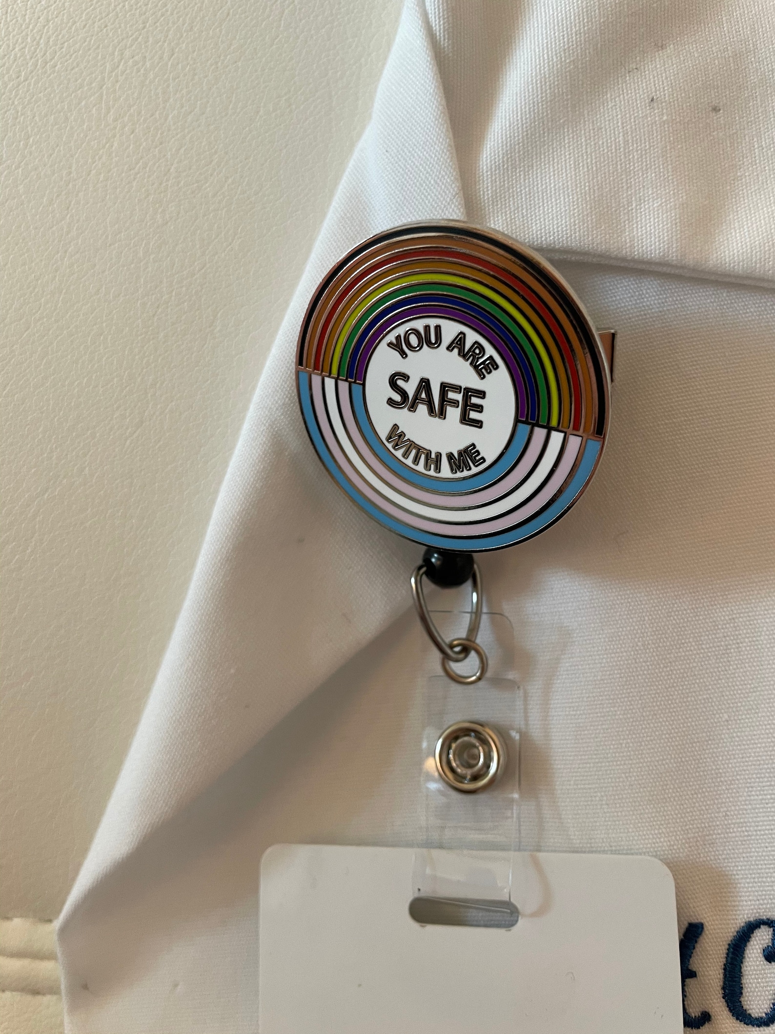 You Are Safe With Me Badge Reel - Etsy