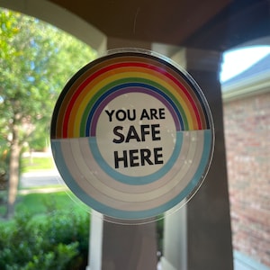 You Are Safe Here Window Sticker - Etsy