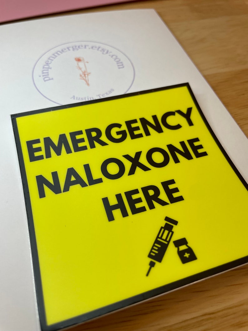 Emergency Naloxone Here Sticker - Etsy