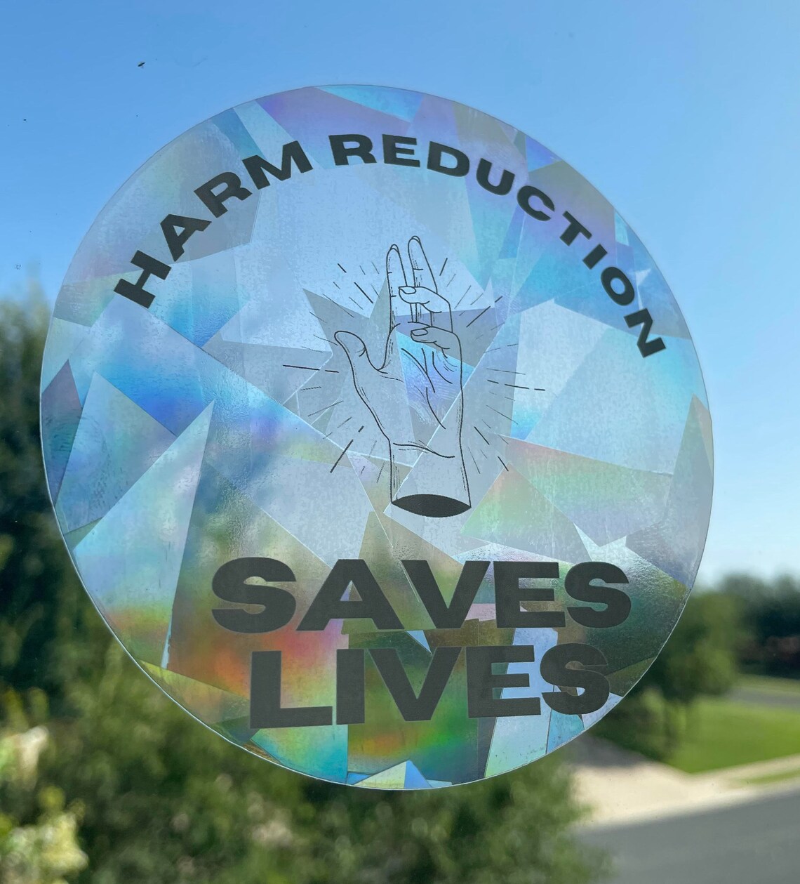 Harm Reduction Saves Lives Suncatcher Window Decal | Etsy