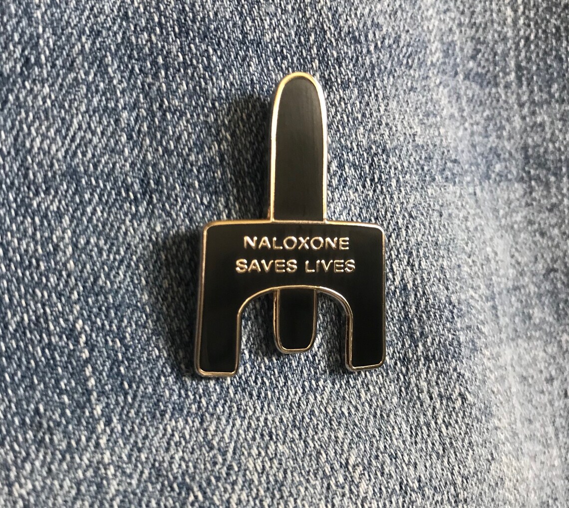 Black Cloisonne Naloxone Pin - Etsy
