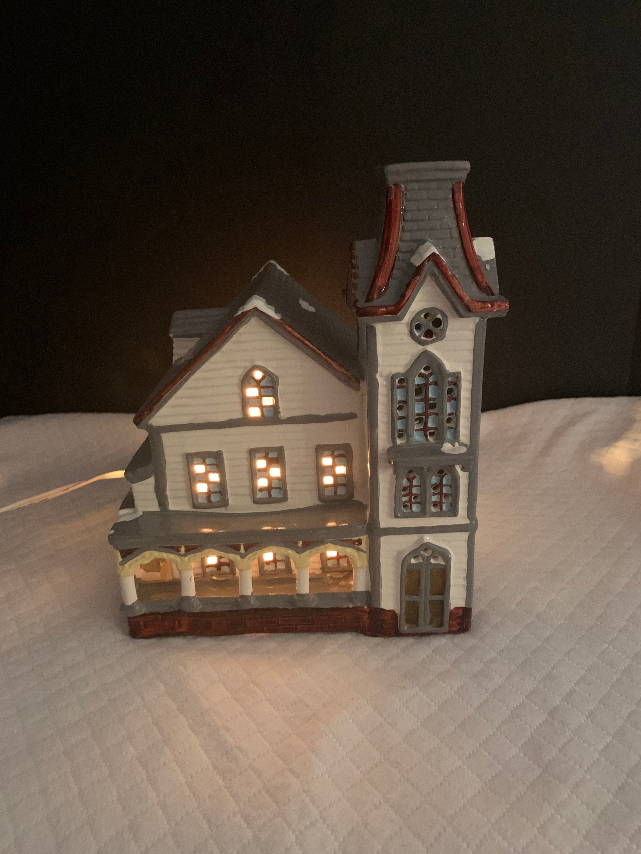 Rare Tower House by Yuletide Snow Hamlet 745 - Etsy