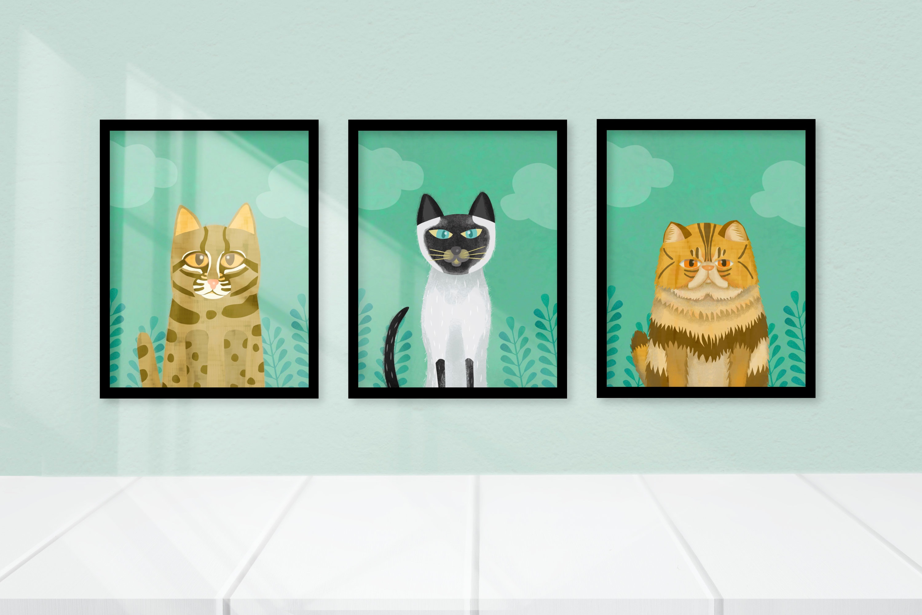 Vintage fabulous Iriomote Yamaneko Japanese Cats