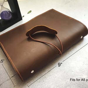 A5 Size Personalized Leather Journal With Strap Engraving - Etsy