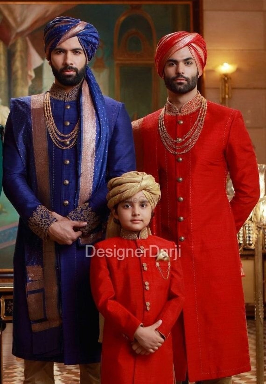 Designerdarji Indian Groom Achkan Father Son Dress Coad Indowestern ...