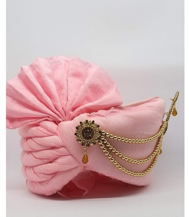 Designerdarji Indian Wedding Pink Turban Pagri Wear Safa Pagadi Royal ...
