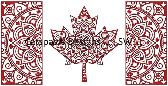 Canadian Flag Intricate SVG - Etsy Canada