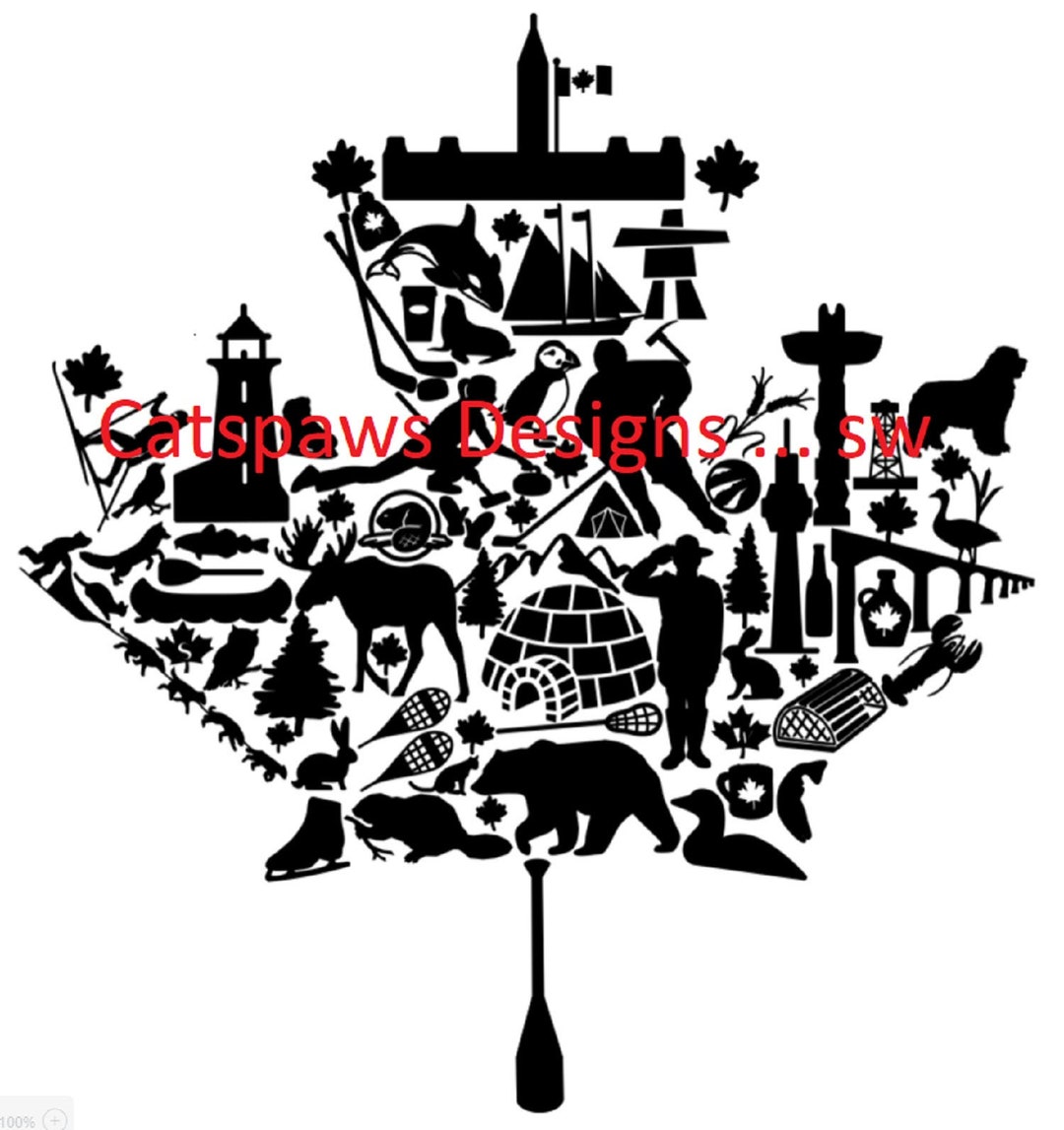 Canadian Maple Leaf Intricate SVG - Etsy Canada