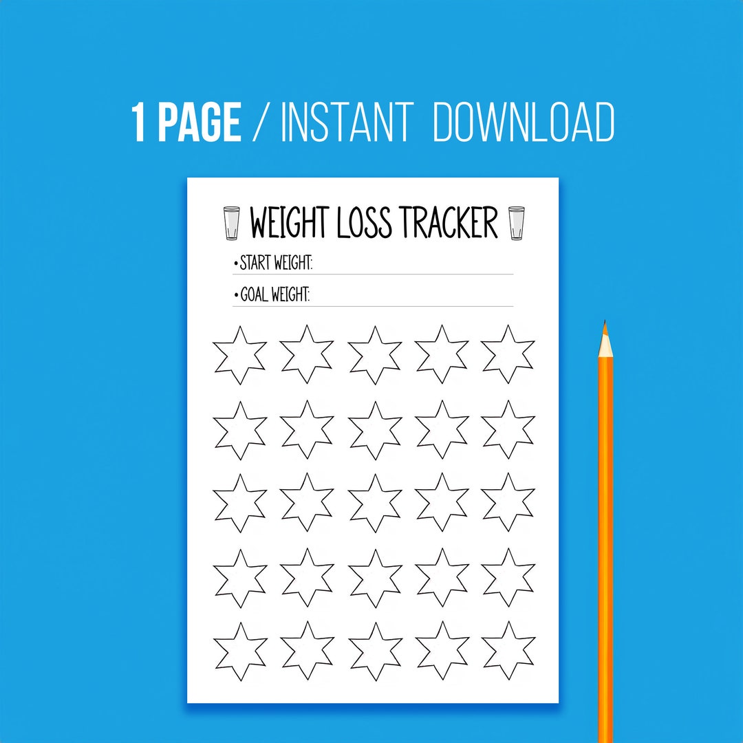 Weight Loss Planner Printable,weight Goal Tracker,weight Tracker - Etsy