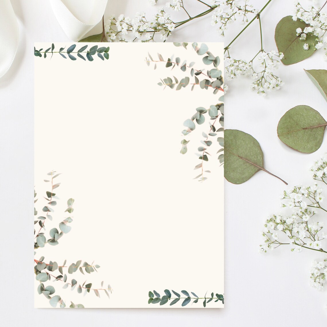 Greenery Template,eucalyptus Greenery Editable Blank Template,printable ...
