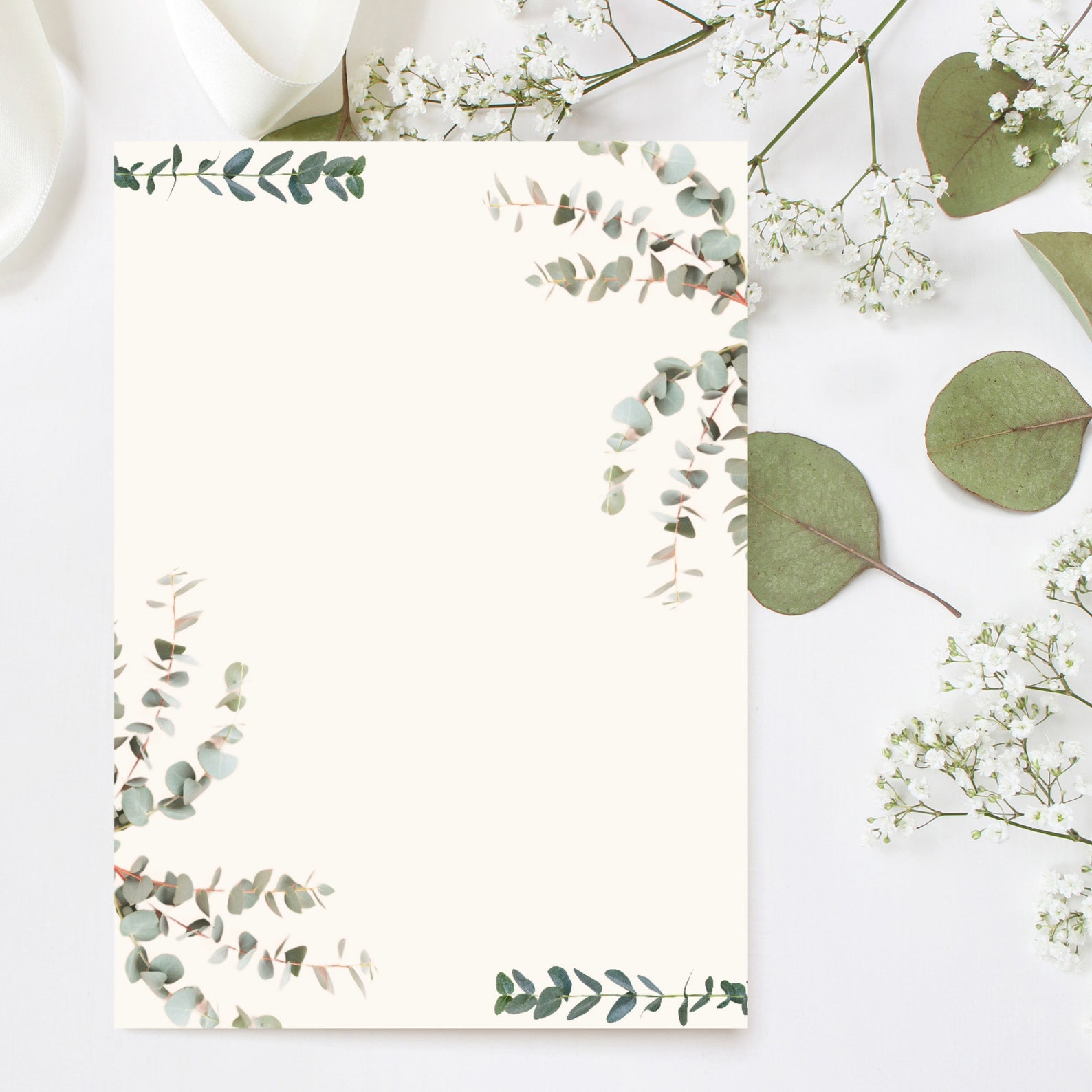 Greenery Template,eucalyptus Greenery Editable Blank Template,printable ...