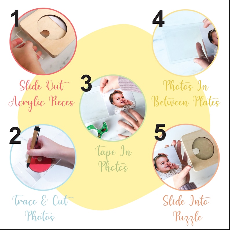 Photo Puzzle Insert Your Own Photos Baby & Toddler | Etsy