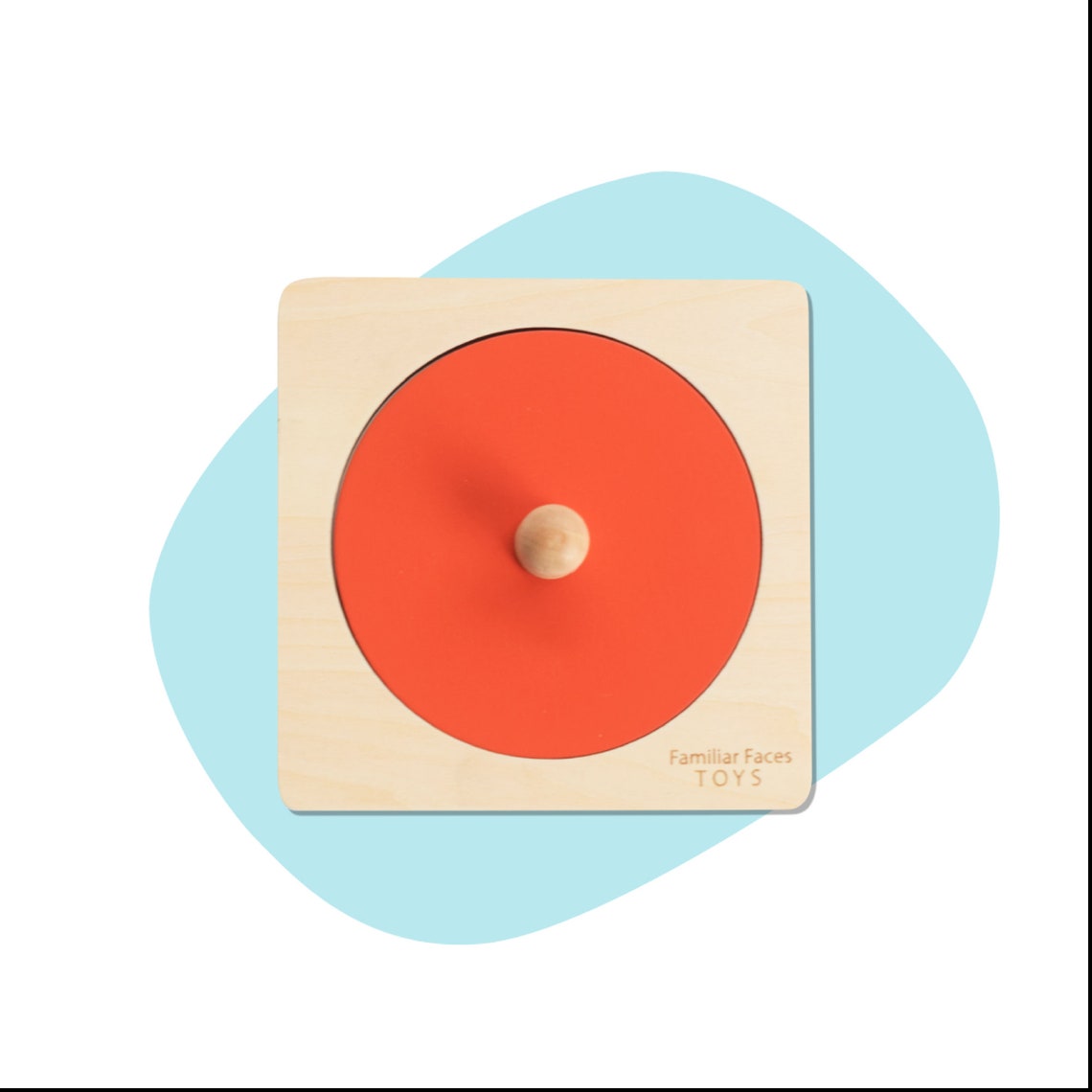 Montessori Mirror Puzzle | Mirror Wood Peekaboo Puzzle for Baby ...