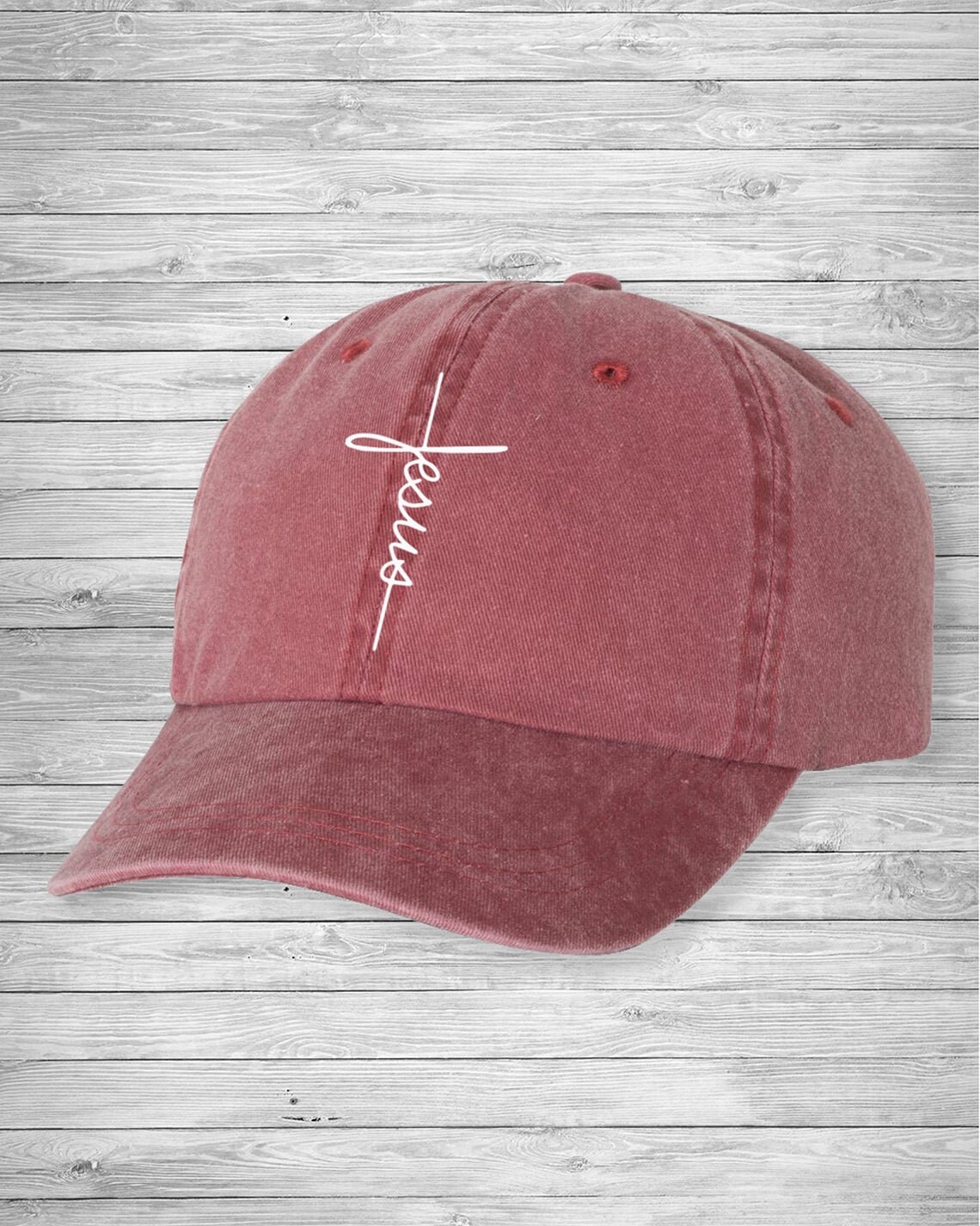Jesus Cursive Hat, Christian Hat,pigment Dyed Hat, Birthday Gifts for ...