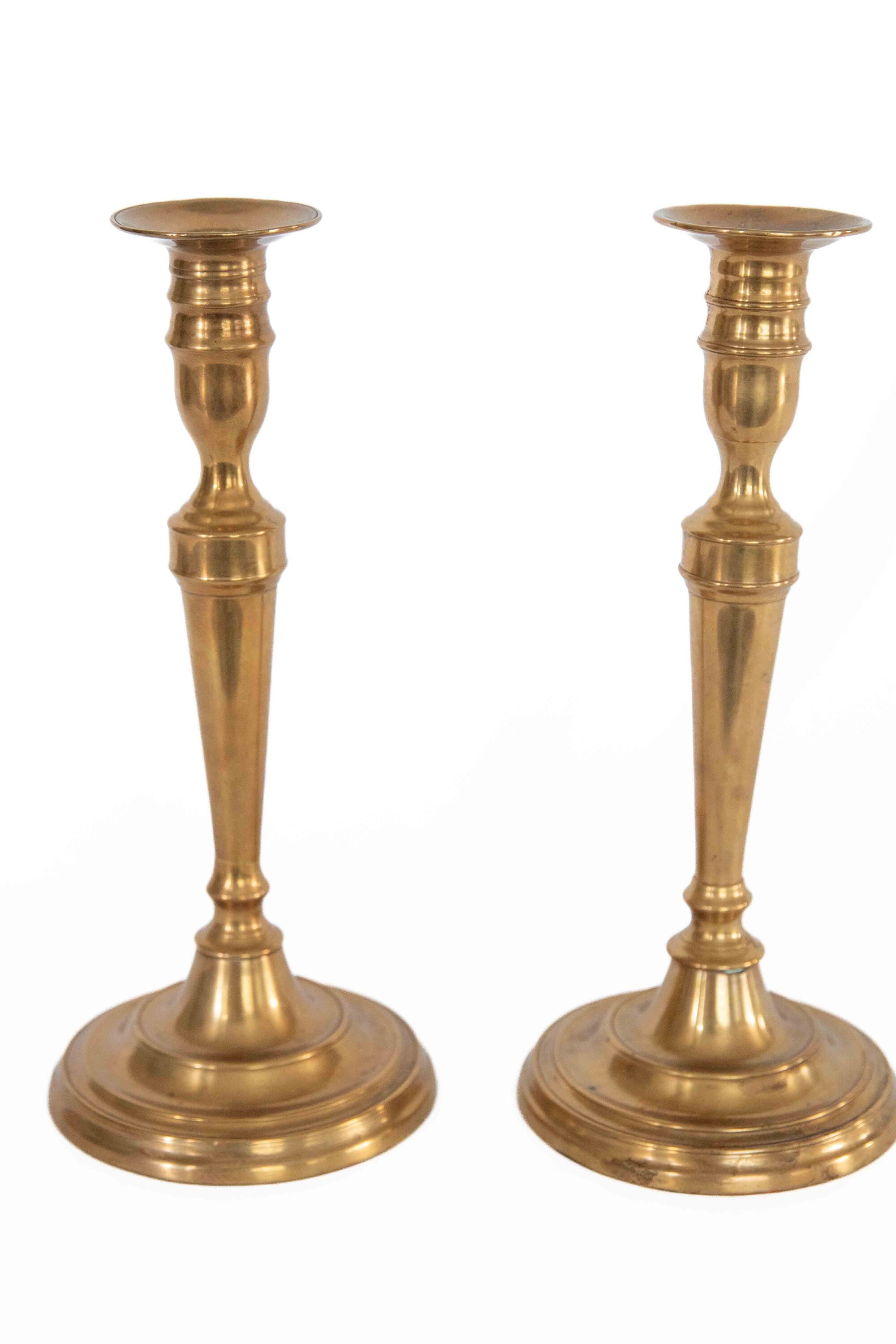 Rare Pair of 18th Century George II, Bell Metal Candlesticks, England ...