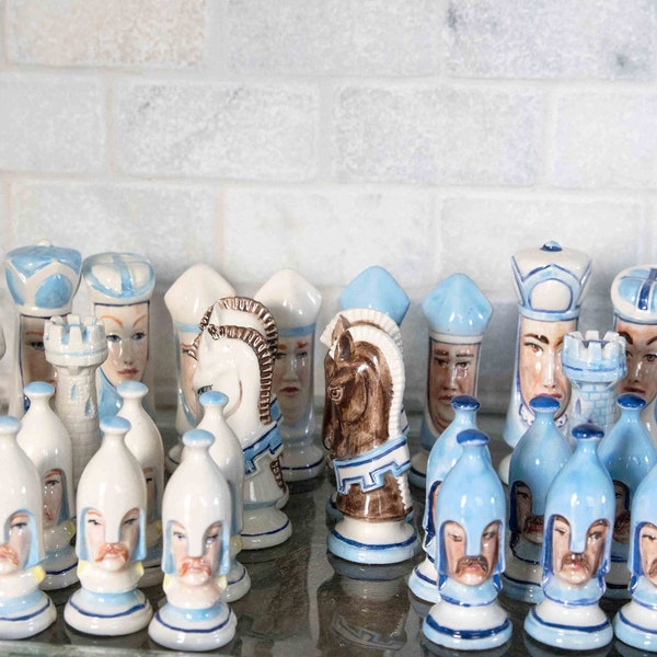 Ceramic Chess Set - Etsy