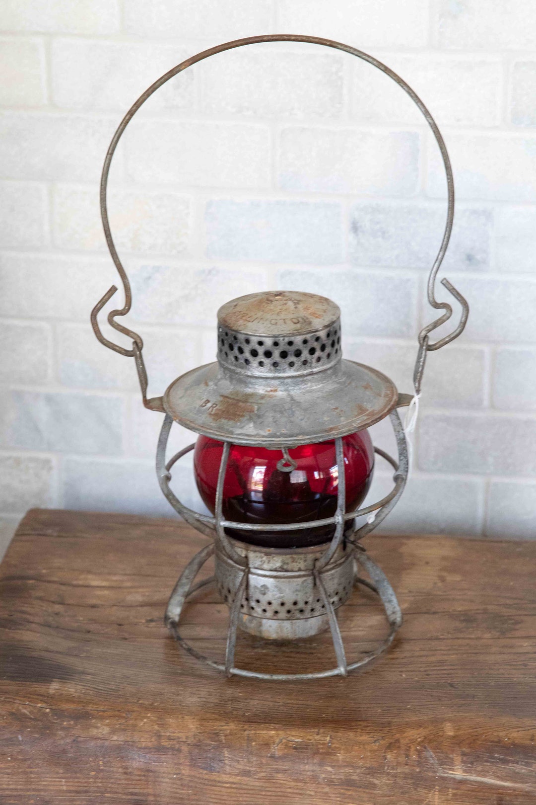 Antique Dressel Railroad Lantern Red Globe, Arlington NJ BR Pat. NO ...