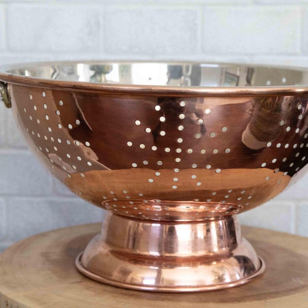 Copper Colander - Etsy