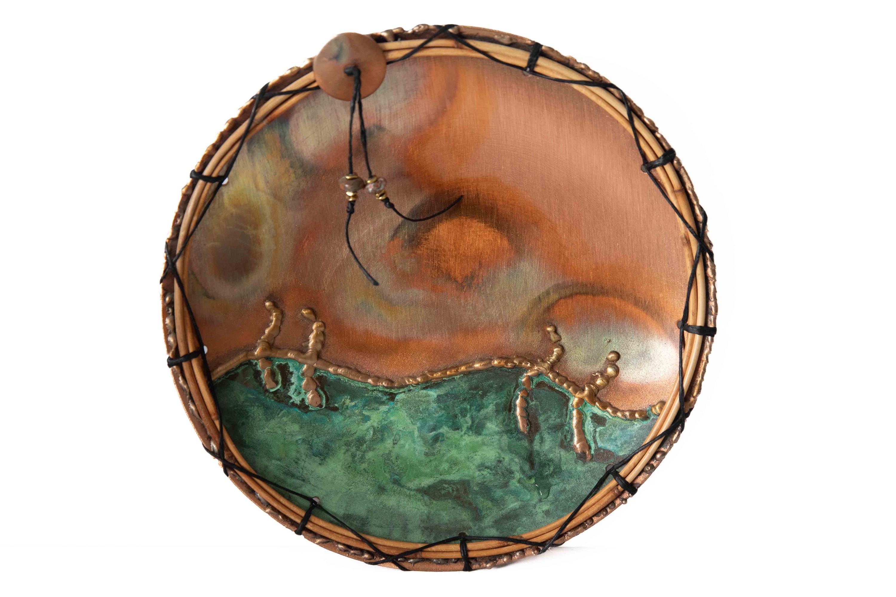 2002 Patrick Shannon Signed Welded Copper Landscape Plate With Hand ...
